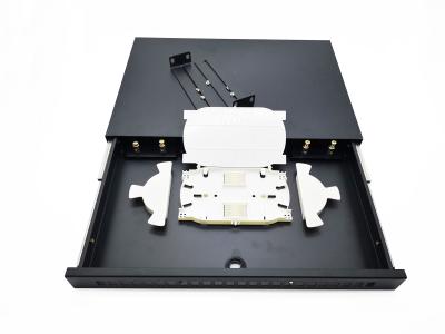 China Sliding Drawer Type Fiber Optic Patch Panel 19 Inch Metal Material For Terminal Wiring for sale