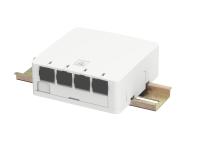 China 4port Small Indoor Fiber Termination Box For 35mm DIN Rack Mounted for sale
