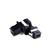 China SC Simplex Fiber Optic Adapter With Flange Single Mode  Plastic Optical Coupler for sale