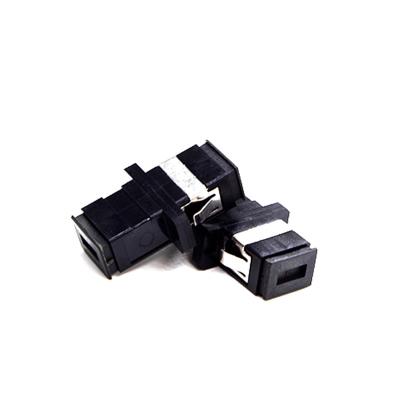 China SC Simplex Fiber Optic Adapter With Flange Single Mode  Plastic Optical Coupler for sale