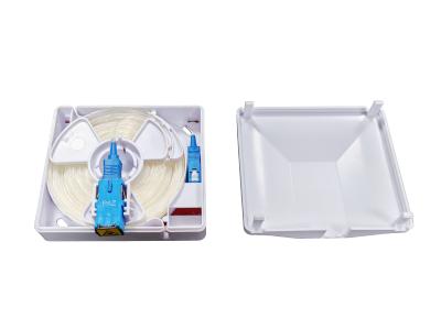 China FTTH Indoor ABS 1 Core SC Adapter Invisible Fiber Optic Box Wall Outlet for sale