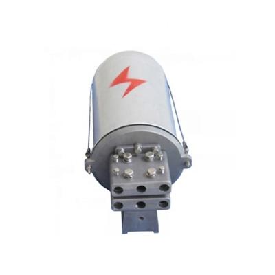 China Aluminum Alloy Metal Joint Box for 2 In 2 Out Cable Ports 48 Cores Pole Aerial Mounted for sale