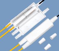 China 1 To 2 Fiber Optic Splicing Protection Box For Drop Cable, Indoor Soft Round Cable 2 Cores for sale