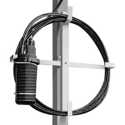 China Outdoor Stainless Steel Fiber Optic Cable Storage Rack On Pole Tower With Closure for sale