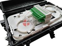 China 3 In 3 Out Inline Fiber Cable Joint Box 2 x 16 With SC / APC Connectors for sale