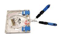 China FTTH Socket Panel In Buildings Wall Mounting With Screws Front Cable Exit Outlet for sale