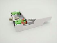 China 2 Port Socket Panel for SC Fiber Adapter Fiber Optic Terminal Box White ABS FTTH for sale