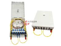 China 24 Cores Fiber Optic Termination Box 2 Ports At Both Side In Front for sale