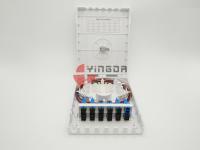 China Optical Terminal Box OTB White ABS Plastic Indoor Wall Mount 24 Fibers Distribution Splice Box for sale
