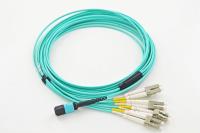 China YINGDA High Speed 8Fiber MPO Male to LC OM3 Fanout Patch Cord Single Mode 9/125um Breakout 100G 400G for sale
