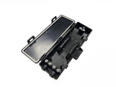 China YINGDA 1In 2 Out  2Cores Fiber Optic Protection Box Black ABS Material For Mechanical Splicer for sale