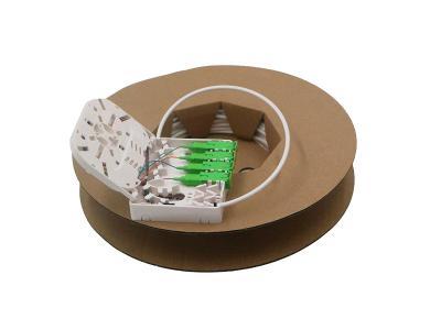 China 4 Core Fiber Optic Termination Box For Indoor Wall Mounting Or DIN Rail For FTTH for sale