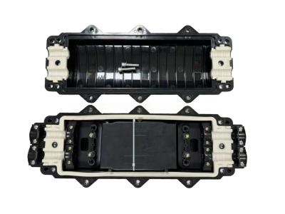 China Fiber Optic Splice Closure 96Cores 2 In 2 Out IP68 Inline Fiber Optic Joint  Box Underground Duct for sale