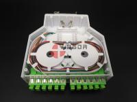 China DIN Plastic Fiber Optic Terminal Box 12 Ports SC/APC Adapters and Pigtails for sale