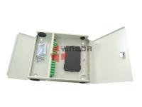 China Waterproof 4 Ports 2 Door Fiber Optic Patch Panel ODF Wall Mounted With SC/APC adapters for sale