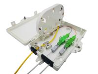China All Mounting Light Gray FTTH fiber optic box For 2pcs SC SX Or LC DX Adapter for sale