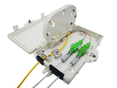 China All Mounting Light Gray FTTH fiber optic box For 2pcs SC SX Or LC DX Adapter for sale
