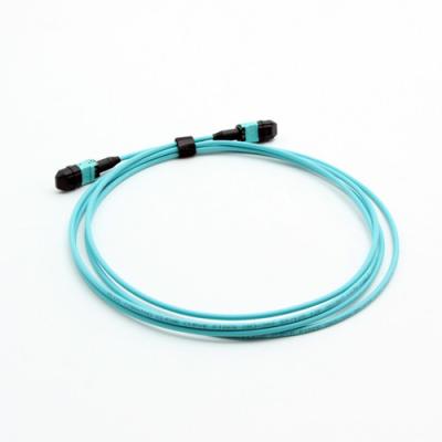 China 12 Fiber OM3-150 MTP MPO Cable 50/125µm for Data Center and Telecommunication for sale