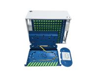 China 19'' Fiber Optic Patch Panel Max Capacity 144 Fiber SC LC FC ST Connector Rack Mount With Integrated Splice Tray 12 Port for sale