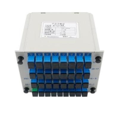 China Precision Performance Splitter Fiber Single Mode PLC 1x32 vertical type SC UPC APC Connector for sale