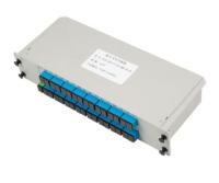China Uniform Power Splitting 1:32 Fiber Optic PLC Splitter horizontal for Network Cabinets for sale