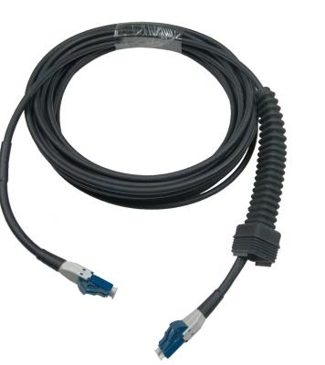 China NSN Boot Duplex LC Patch Cord Black for Outdoor Cable Solution for sale