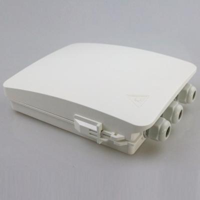 China IP65 Protection Fiber Optic Termination Box for FTTX Network 8 Core Capacity Slide Lock Rotating Tray Anti-UV for sale