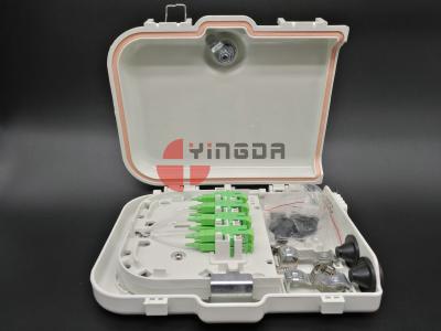 China 1*8 ABS Plastic FTTH Drop Cable Fiber Optic Splitter Distribution Termination Box for sale
