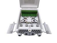 China 24 Ports SC Outdoor Wall or Pole Mount Fiber Optic Termination Box IP65 White for Cable Management in Outdoor Settings for sale