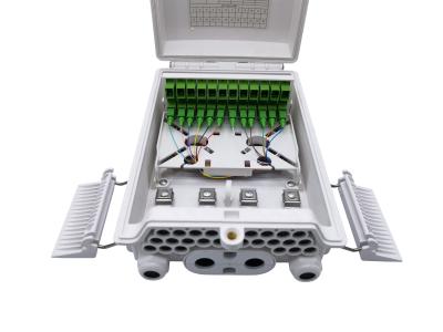 China 24 Ports SC Outdoor Wall or Pole Mount Fiber Optic Termination Box IP65 White for Cable Management in Outdoor Settings for sale