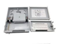 China 16ports FTTH 1*8 PLC Splitter Optical Distribution Box IP65 Indonesia Telecom 2 Doors Gray for sale