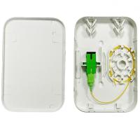 China Plastic 1 Core SC/APC Fiber Optic Outlet Socket Panel Wall Mount Fiber Optic Termination Box Rossette NAP for sale