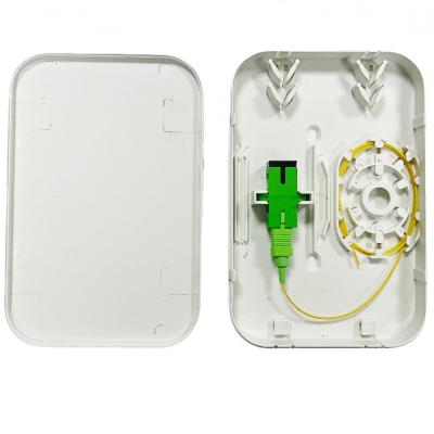 China Plastic 1 Core SC/APC Fiber Optic Outlet Socket Panel Wall Mount Fiber Optic Termination Box Rossette NAP for sale