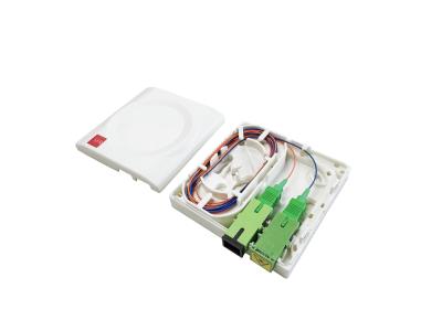 China Fiber Optic Termination Box 2Cores ABS Compact Size For Easy Installation Optic Wall Outlet for sale