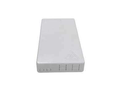 China FTTH Fiber Optic Termination Box ABS White 4fibers For Flat Drop Cable Indoor for sale