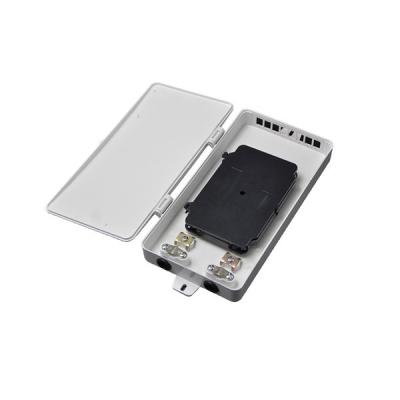 China 8 Ports O Plastic Fiber Optic Termination Box Mini Fusion Splice Closure With Splice Tray For FTTH Indoor for sale