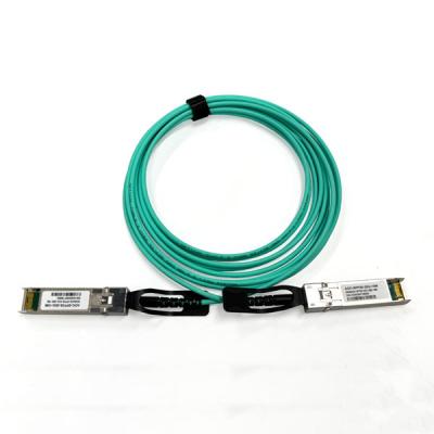 China 25G SFP28 Active Optical Cables 50/125 OM3 MM 3.0mm AOC Cable Aqua Color 10 Mts for sale
