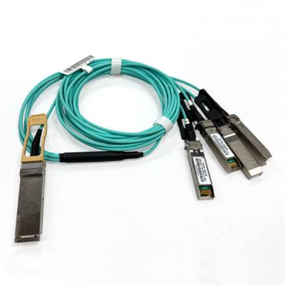 China 100G AOC Cable 100G QSFP28 to 4x25G SFP28 Breakout Active Optical Cable 5M OM3 for sale
