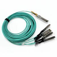 China 200G QSFP56 to 4 x 50G SFP56 Active Optical Cable , AOC Breakout Cable 10M For Data Center for sale