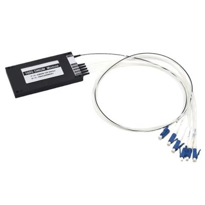 China 100GHz 1×5 DWDM Mux/Demux AWG 40 Channel C-Band with LC/UPC Single Fiber Plastic ABS Box Module for sale