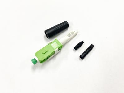 China Fast Connector SC APC IL 0.3dB With Pusher Fiber Optic Fast Quick Connector For 3mm Round Ftth Drop Cable for sale