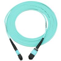 China 400G MPO Cable MPO to MPO Patch Cord Female OM3 16 Fiber Type B 5M for sale