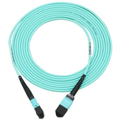 China 400G MPO Cable MPO to MPO Patch Cord Female OM3 16 Fiber Type B 5M for sale