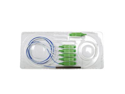 China Factory Price FTTH Unbalanced 1*5 Mini Type PLC Splitter SC Connector  Fiber Optic Telecom Power for Optical Network Systems for sale