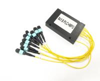 China MPO MTP Connector Fiber Optic Splitter FTTH 8PCS 1x8  2.0mm ABS Cassette Multimode OM3 PLC Splitter 1M for sale