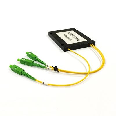 China Single Mode FTTH Fiber Optic Splitter 1X2 1X4 1X8 with ABS Box 2.0mm for FTTA Optical Fibers Equipment Use in FTTH for sale