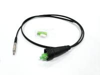 China Pushable Pre-connector SC/APC Metal Connector  Fiber Patch Cord Black For Through The Duct And Wall FTTH for sale