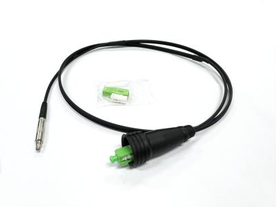 China Pushable Pre-connector SC/APC Metal Connector  Fiber Patch Cord Black For Through The Duct And Wall FTTH for sale