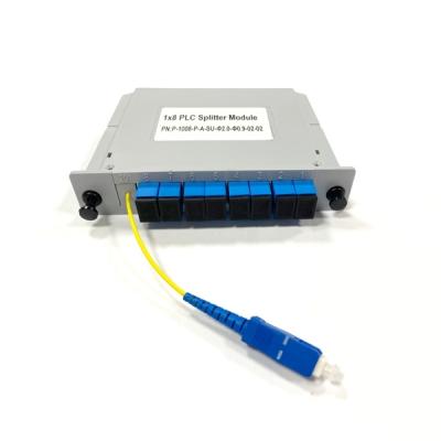 China 1x8 Fiber Optic Splitter Module Ideal for Passive Optical Networks and Signal Distribution in Telecommunication Systems for sale