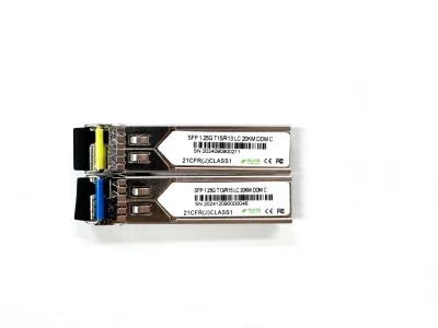 China SFP 1.25G Fiber Optic Transceiver 5KM TX1310 RX1550 Dual LC DDM Optical Module Short Distance for sale